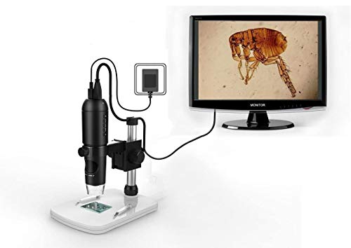 Mustcam 1080P Full HD Digital Microscope, HDMI Microscope, 10x-220x Magnification, to Any Monitor/TV with HDMI-in, Photo Capture, Micro-SD Storage, PC Supported