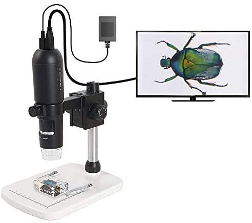 Mustcam 1080P Full HD Digital Microscope, HDMI Microscope, 10x-220x Magnification, to Any Monitor/TV with HDMI-in, Photo Capture, Micro-SD Storage, PC Supported