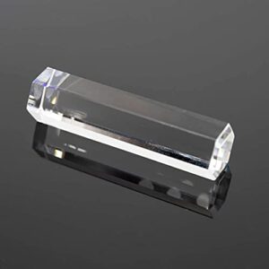 Baluue Optical Glass Hexagonal Prism for Teaching Light Spectrum Physics and Photo Photography Cylindrical Prism for School