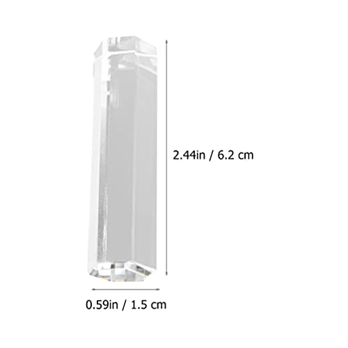 Baluue Optical Glass Hexagonal Prism for Teaching Light Spectrum Physics and Photo Photography Cylindrical Prism for School