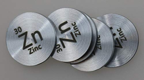 Zinc (Zn) 24.26mm Metal Disc 99.5% Pure for Collection or Experiments