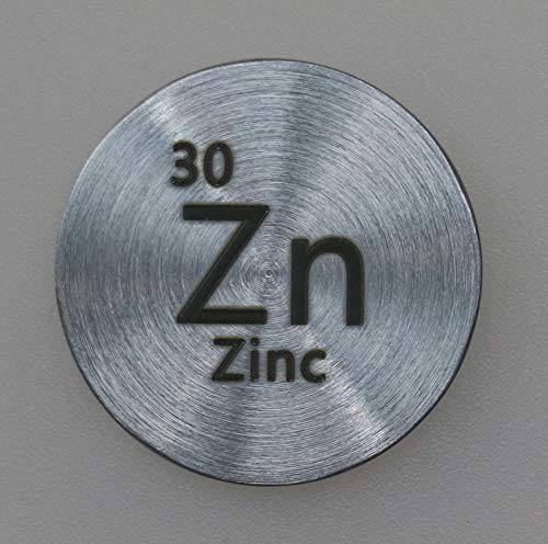 Zinc (Zn) 24.26mm Metal Disc 99.5% Pure for Collection or Experiments