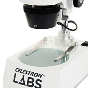 Celestron – Celestron Labs – Binocular Stereo Microscope – 20-60x Magnification – Upper and Lower LED Illumination – Includes 10 Prepared Slides