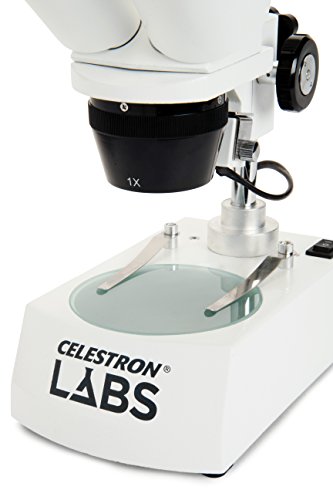 Celestron – Celestron Labs – Binocular Stereo Microscope – 20-60x Magnification – Upper and Lower LED Illumination – Includes 10 Prepared Slides