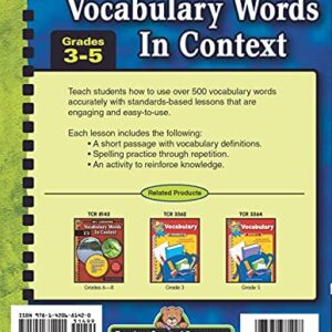 101 Lessons: Vocabulary Words in Context: Vocabulary Words in Context