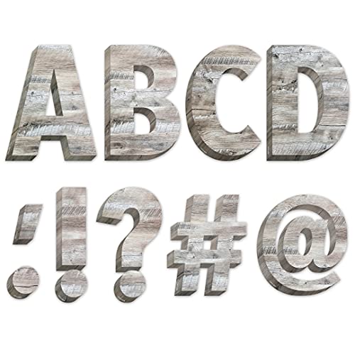 CTP Rustic Wood Punch-Out Letters for Classroom – Essential Homeschool Supplies – Top Back to School Supplies (8162)