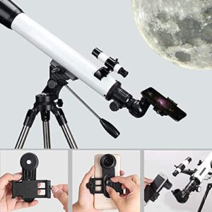 Moutec Telescope for Astronomy Beginners with Sturdy Steel Tripod, 700x70mm AZ Astronomical Refractor Telescope for Adults, Great Astronomy Gift for Kids to Explore Moon and Planets