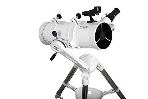 Explore Scientific FirstLight 114mm Newtonian Telescope with EQ3 Mount (White) - Mounted Telescope for Adults Stargazing - Observation Telescope and Astronomy Telescope