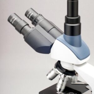 AmScope T120B-M Digital Professional Siedentopf Trinocular Compound Microscope, 40X-2000X Magnification, WF10x and WF20x Eyepieces, Brightfield, LED Illumination, Abbe Condenser with Iris Diaphragm, Double-Layer Mechanical Stage, 100-240VAC, Includes 1.3M