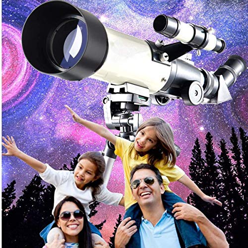 Telescopes for Adults 70mm Aperture 400mm AZ Mount, Astronomical Refractor Portable Telescope for Kids and Beginners with Backpack to Travel and View Moon