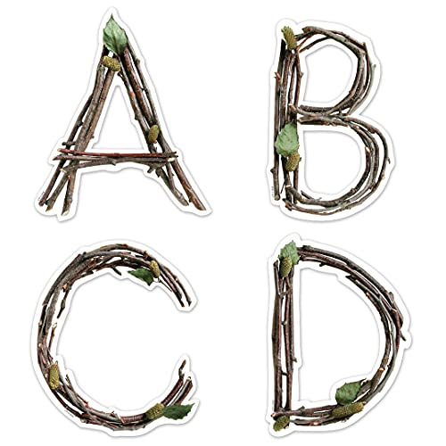 CTP Rustic Twigs Punch-Out Letters for Classroom – Essential Homeschool Supplies – Top Back to School Supplies