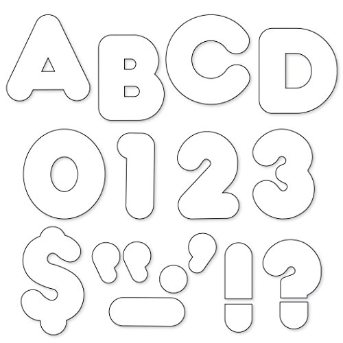 TREND ENTERPRISES, INC. White 4" Casual Uppercase Ready Letters,T-1567