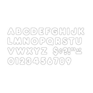 TREND ENTERPRISES, INC. White 4" Casual Uppercase Ready Letters,T-1567