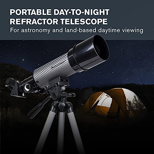 Celestron – 60mm Travel Scope DX – Ideal Portable Refractor Telescope for Beginners – Fully Coated Glass Optics – BONUS Astronomy Software Package – Includes Smartphone Adapter for Digiscoping