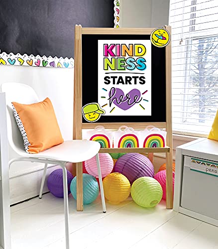 Carson Dellosa Kind Vibes Kindness Starts Here Poster—Inspirational Wall Art, Educational Poster for Bulletin Board, Office, Homeschool, Classroom Decor (13.37" x 19")