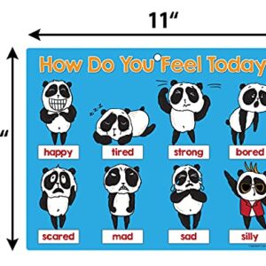 ZOCO - Feelings, Emotions Magnet Chart for Kids - How Am I Feeling Today Mood Chart for Toddlers - Preschool and Elementary Classroom Supplies - Laminated with Magnets, 8.5 x 11 inches