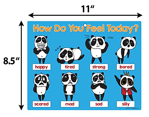 ZOCO - Feelings, Emotions Magnet Chart for Kids - How Am I Feeling Today Mood Chart for Toddlers - Preschool and Elementary Classroom Supplies - Laminated with Magnets, 8.5 x 11 inches