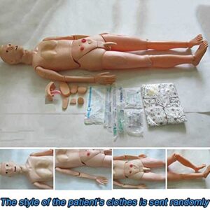 Nursing Training Manikin, Demonstration Human Manikin for Nursing Training, Training CPR Simulator, 170 cm Male & Female PVC Anatomical Mannequin, Body Care Simulator Model