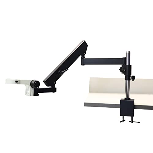 Parco Scientific PA-8 Articulating Arm Pillar Clamp Stand for Stereo Microscopes, 76mm Diameter Focusing Rack with Pin-Tail, 342mm Vertical Pillar