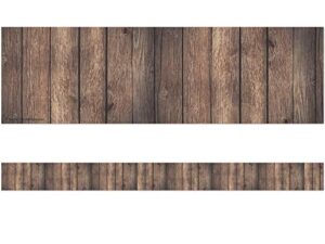 teacher created resources dark wood straight border trim (tcr3459)