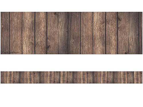 Teacher Created Resources Dark Wood Straight Border Trim (TCR3459)