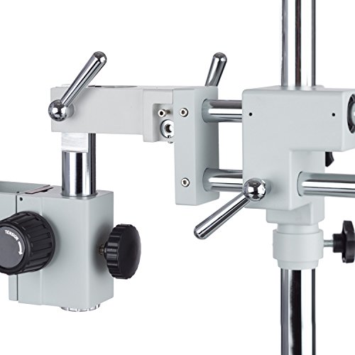 AmScope - 3.5X-90X Simul-Focal Stereo Lockable Zoom Microscope on Dual Arm Boom Stand - SM-4NTPZ