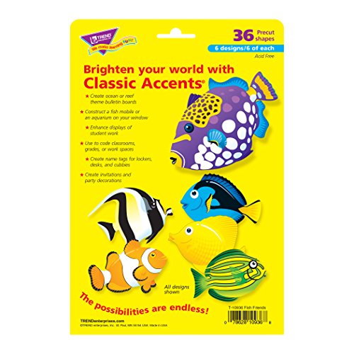 TREND ENTERPRISES, INC. Fish Friends Classic Accents Variety Pack, 36 ct, Original Version (T-10936)