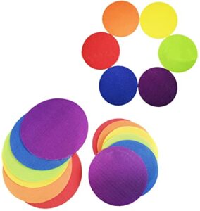 30 pieces carpet markers floor dots, 4 inch carpet spots circles dots for colorful carpet circles floor dots, carpet markers with hook and loop adhesion, for kids and teachers(6 colors)