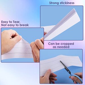 TIESOME Sentence Strips for Teachers, 150 Sheets White Word Writing Strips Adhesive Sentence Learning Strips Lined Word Strips for School Office Supplies 3 x 12 Inch