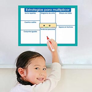 Carson Dellosa Multiplicacion Instructional Set—Reference Chart, Multiplication Charts With Multiplication Facts Through 12, Strategy Reference Bookmarks, Math Skills, Spanish Edition (69 pc)