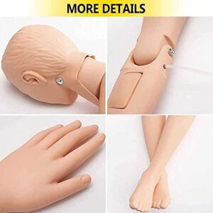 FOCCAR Patient Care Manikin Nursing Skills Training CPR Simulator 170Cm Life Size Full Body Human Anatomical Model for Medical Study