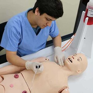 FOCCAR Patient Care Manikin Nursing Skills Training CPR Simulator 170Cm Life Size Full Body Human Anatomical Model for Medical Study