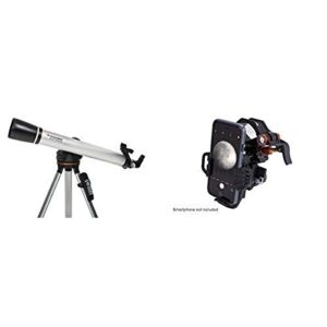 celestron 80lcm computerized telescope (black) with nexyz 3-axis universal smartphone adapter