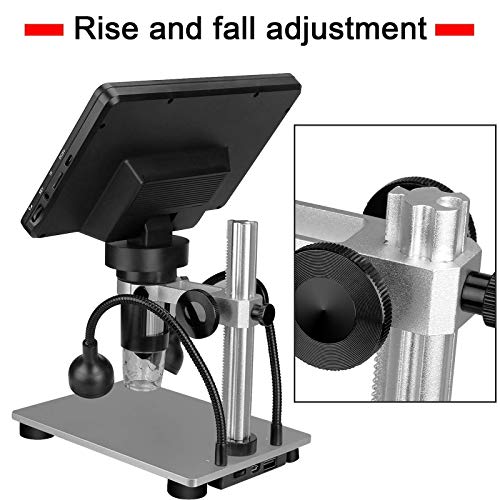 SVBONY SV604 7 Inch LCD Digital Microscope 1200X for Adults, Coin Microscope 1080FHD Video 12MP Camera, Electronic Microscope for Soldering, Wired Remote, Compatible with Windows and Mac OS