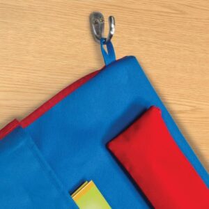 Deluxe Chair Pockets with Pencil Case – 6 Pack – Blue/Red