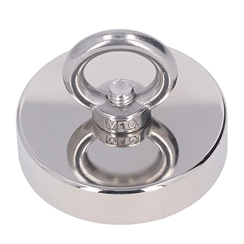 Salvage Magnet Kit, Multifunctional Easy to Install Good Stability NdFeB Strong Magnet with Ring Buckle for Hoisting for Treasure Hunting