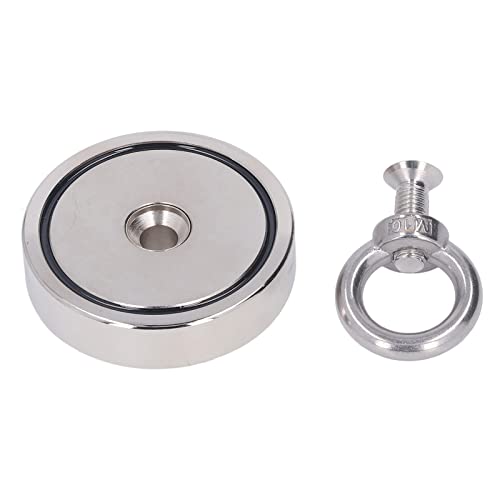 Salvage Magnet Kit, Multifunctional Easy to Install Good Stability NdFeB Strong Magnet with Ring Buckle for Hoisting for Treasure Hunting