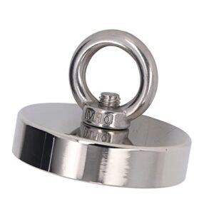 Salvage Magnet Kit, Multifunctional Easy to Install Good Stability NdFeB Strong Magnet with Ring Buckle for Hoisting for Treasure Hunting