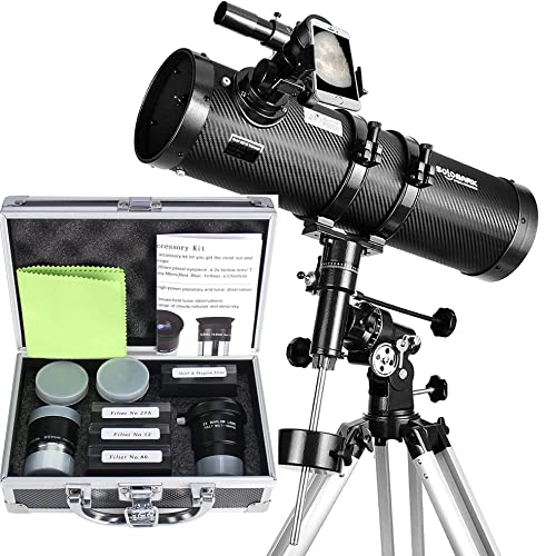 SOLOMARK Telescope 130650EQ, Telescopes for Adults and 1.25inch Telescope Accessory Set with Carry Case