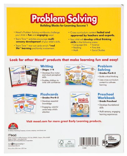 Mead 3rd Grade Problem Solving Workbook, 10 x 8-Inches, 96 Pages (48032)