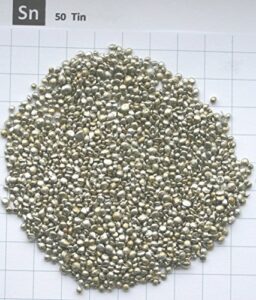 80 gram 2.82 oz 99.96% tin metal shots pure element 50 sample