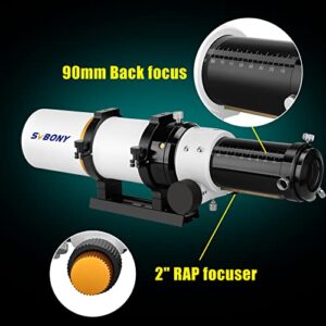 SVBONY SV503 Telescope, 70ED Refractor OTA, Finderscope Mount Bracket, SV165 Mini Guide Scope, for Astrophotography