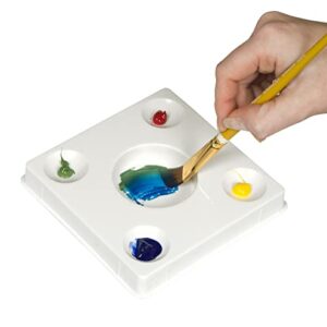 Creative Mark Brush Basin - All in One Unit for Storage, Shaping, Cleaning, and Soaking - 6.5 x 6.5 x 3.5" with Lid