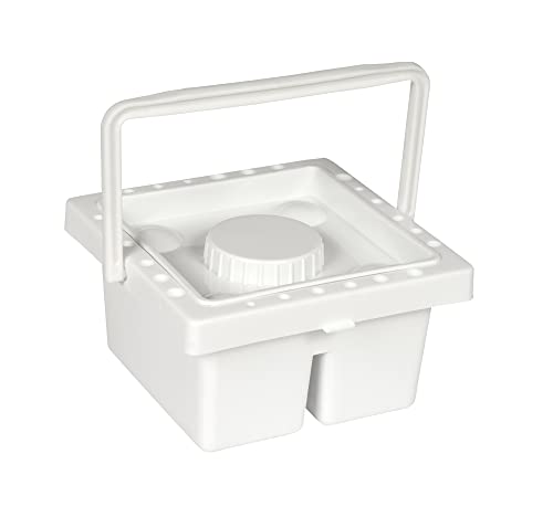 Creative Mark Brush Basin - All in One Unit for Storage, Shaping, Cleaning, and Soaking - 6.5 x 6.5 x 3.5" with Lid