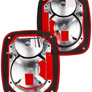 Rampage Taillight Conversion Kit w/Euro Lenses | Pair, Brite Color | 5307 | Fits 1976 - 2006 Jeep CJ, Wrangler YJ, LJ & TJ