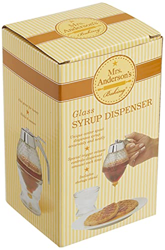 Mrs. Anderson’s Baking Syrup Honey Dispenser, Glass with Storage Stand, 8-Ounce Capacity