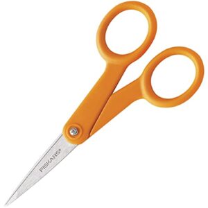 fiskars 94817797 micro-tip scissors, 5 inch, orange