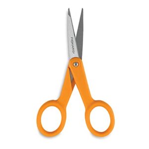 Fiskars 94817797 Micro-Tip Scissors, 5 Inch, Orange