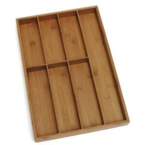 Lipper International 8877 Bamboo Wood Flatware Organizer with 7 Compartments, 12" x 17-1/2" x 1-3/4"