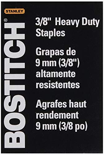 Bostitch Heavy Duty Premium Staples, 25-55 Sheets, 0.375 Inch Leg, 5,000 Per Box (SB353/8-5M)